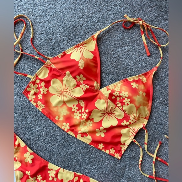 SHEIN | Swim | Tropical Orangeyellow Tankini | Poshmark